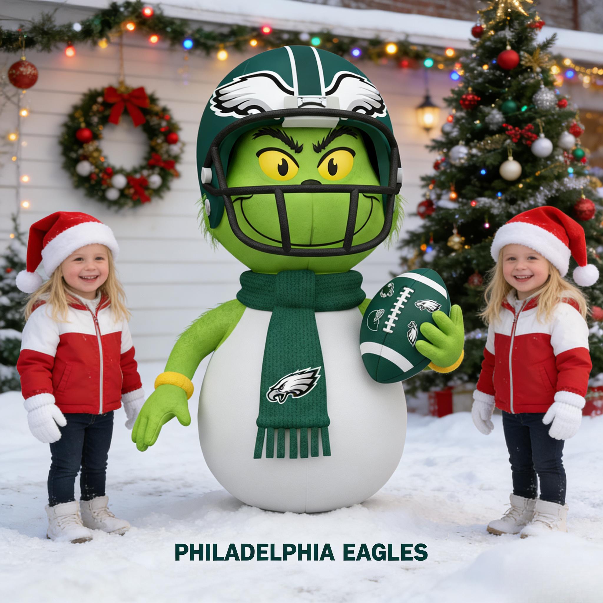 Philadelphia Eagles Inflatable Snowman Figurine – Jubilobox